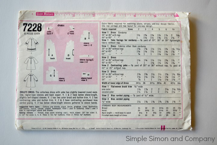 How To Read A Pattern - Simple Simon and Company