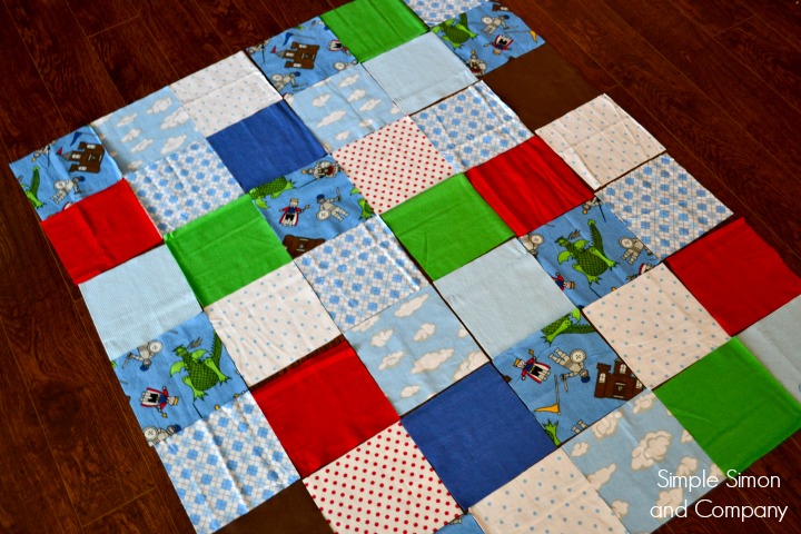 EASY Ragged Baby Blanket Tutorial - Simple Simon and Company