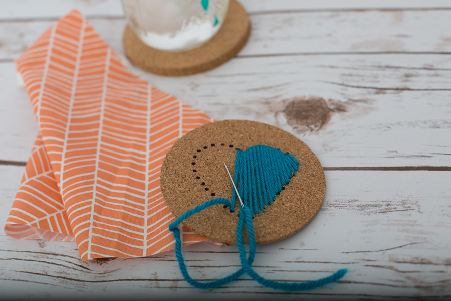 DIY Hand-stitched Drink Coasters - Simple Simon and Company