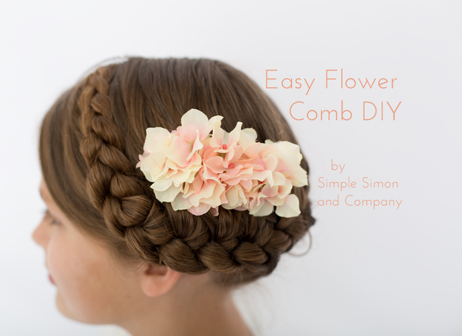 Easy Flower Comb DIY - Simple Simon and Company