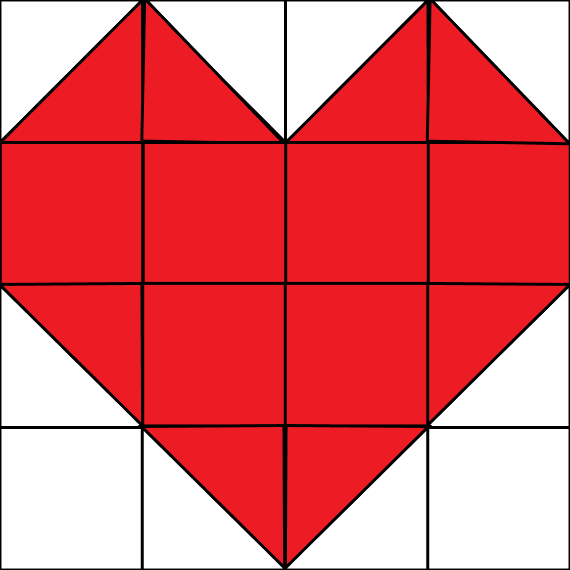 Quilt Block Of The Month Heart Quilt Block Simple Simon And Company